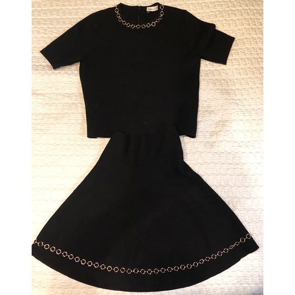 Zara | Tops | Zara Black Mini Skirt Top With Chain Detail | Poshmark